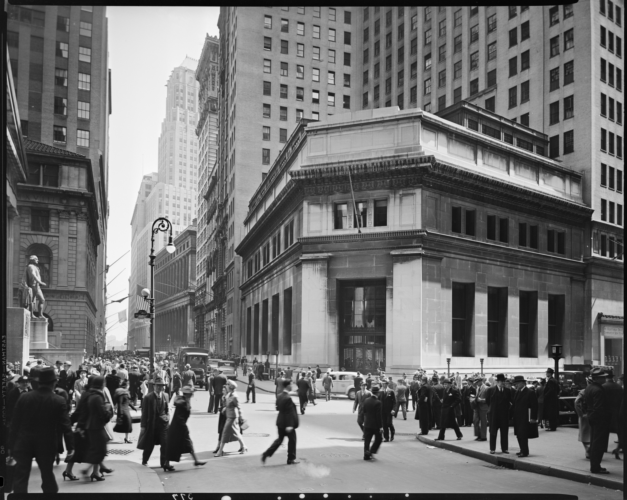 Lower Manhattan, View of Wall Street, c.1935-1941.
